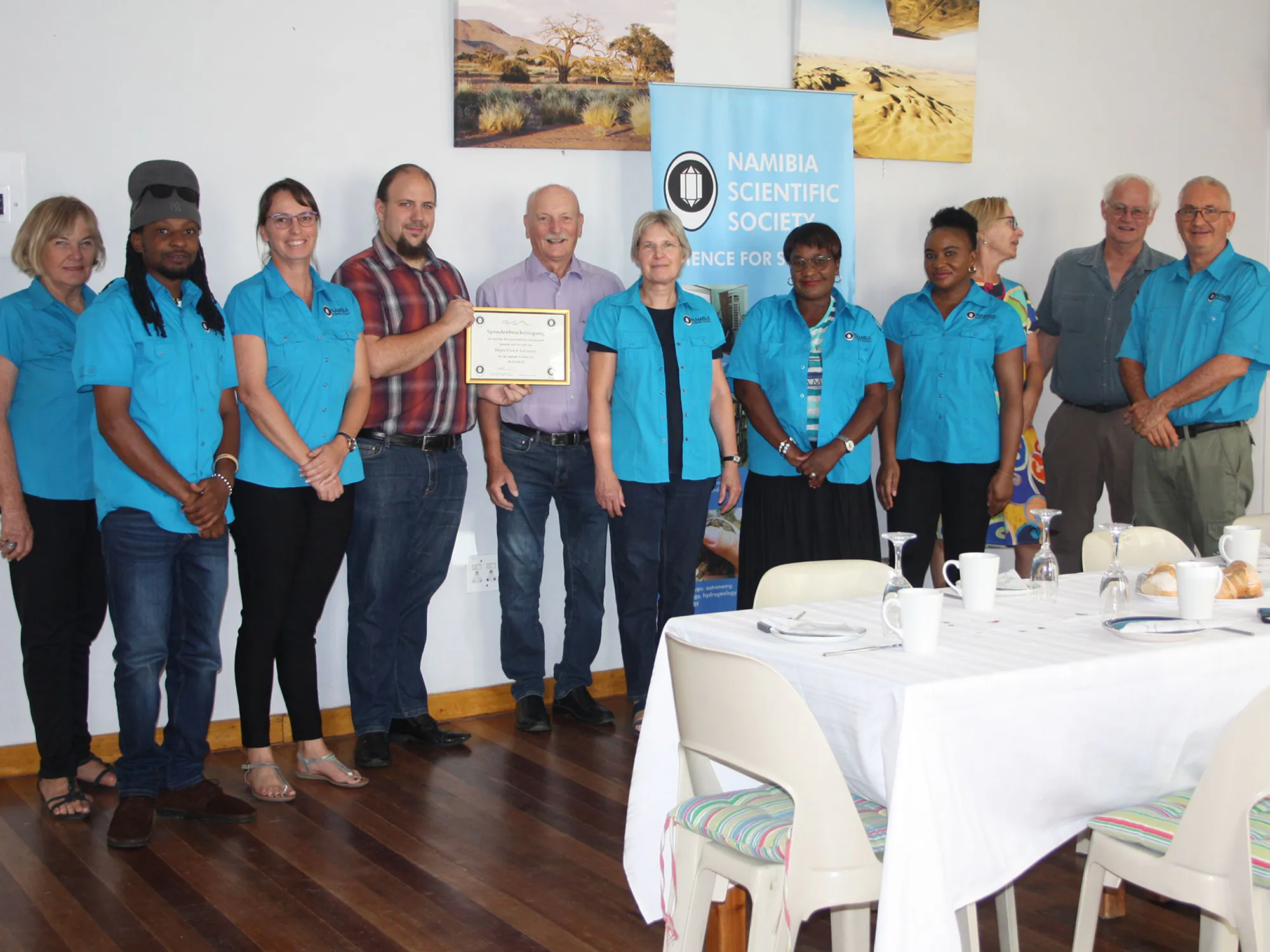 Namibia Scientific Society receives generous donation from member